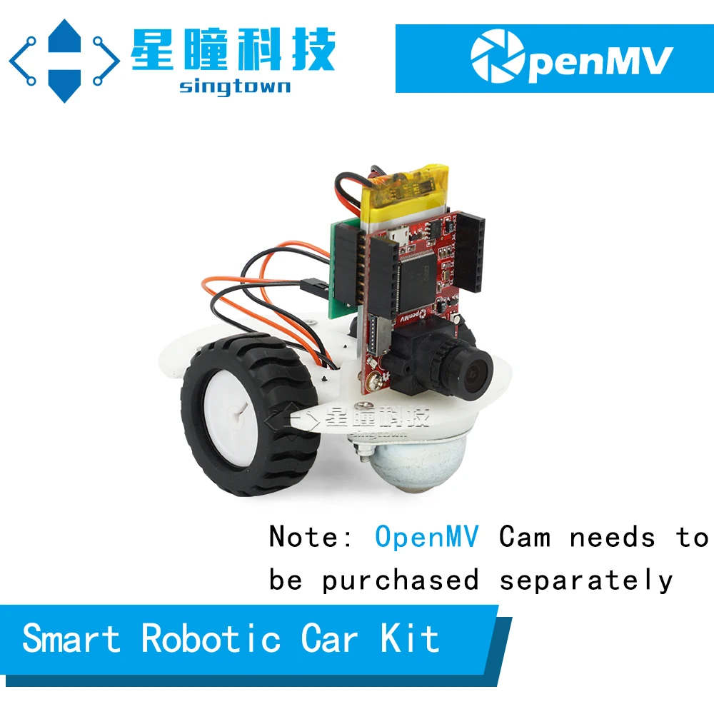 SingTown OpenMV Smart Robotic AGV Car Kit Genuine Auto Tracking Color Balls or Following Lines ...