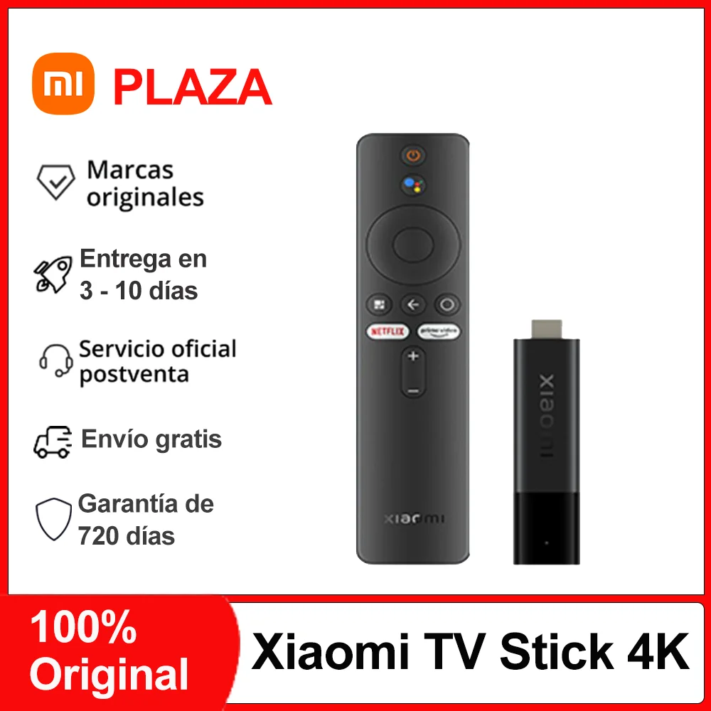 Xiaomi-TV Stick 4K, versión Global, Android TV™11 Bluetooth 5,0 Wi-Fi 2 ...