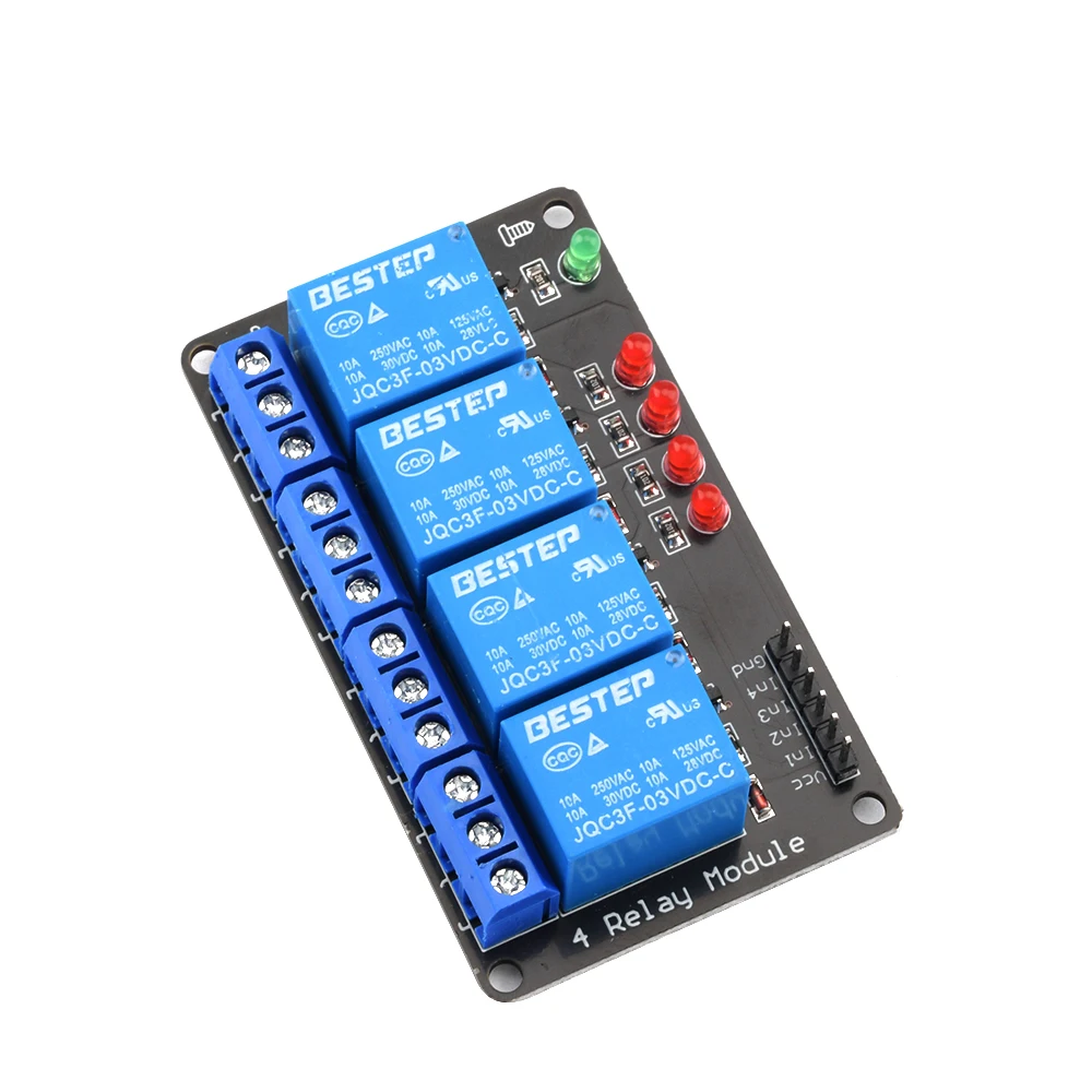 1PCS-4-Channel-3V-Relay-Module-3-3V-Low-Level-Shooting-With-Lamp-4-Way ...