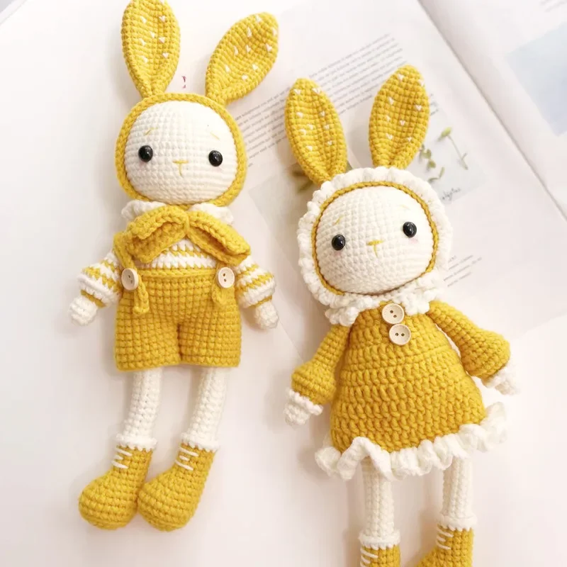 Handmade Crocheted Wool Dolls finished product Long Ears Rabbits ...