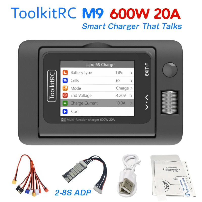 ToolkitRC-M9-MultiFunction-600W-20A-DC-Smart-Balance-Charger-with-Audio-Function-85Degree ...