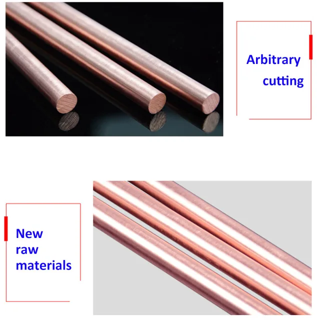 Copper Rod 1/4 1/4" Solid Copper Round Bar – 2 Pieces, 12 Inches Each ...