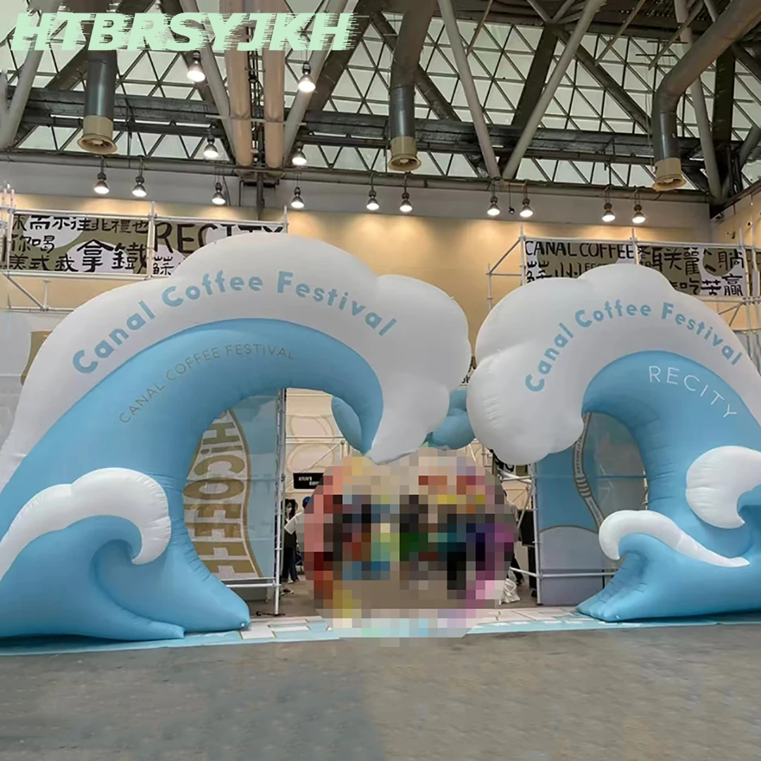 Giant-Inflatable-Sea-Wave-Entrance-Archway-Summer-Water-Park-Decoration ...