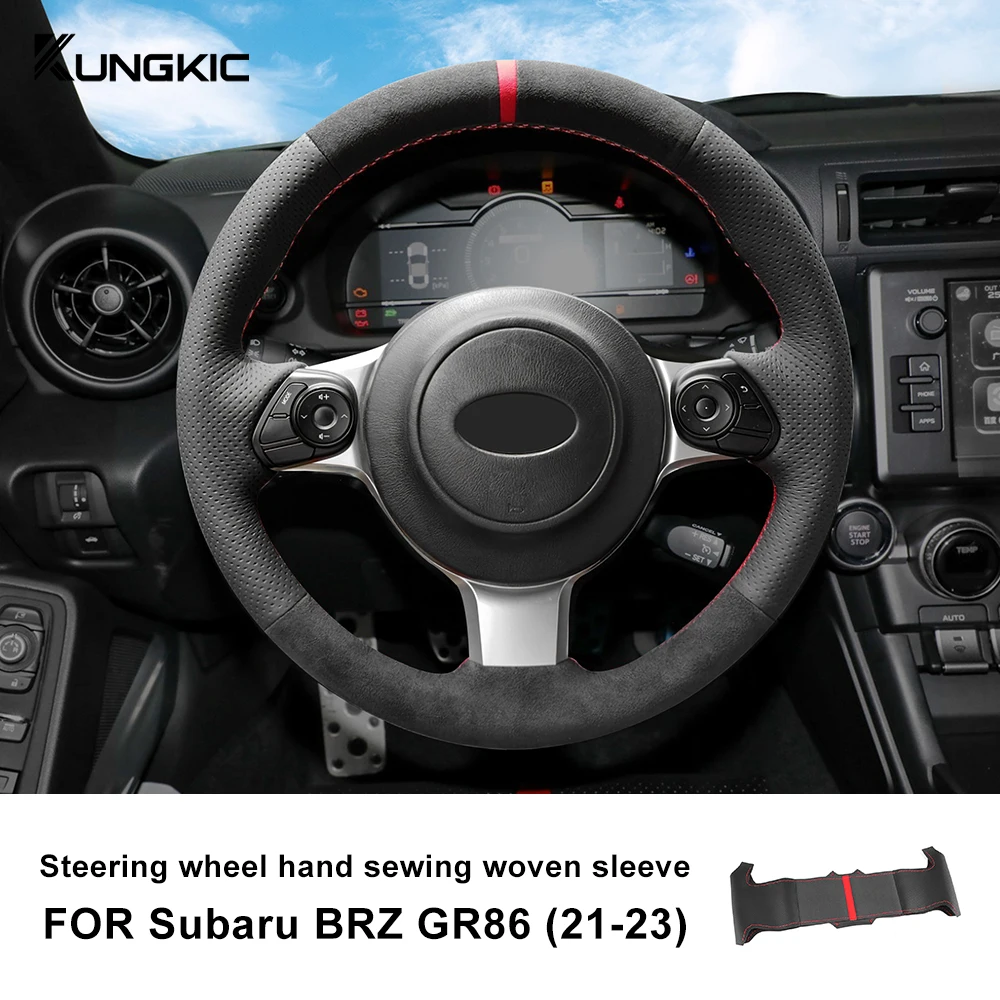 For-Subaru-BRZ-Toyota-GR86-2021-2022-2023-2024-Suede-Steering-Wheel ...