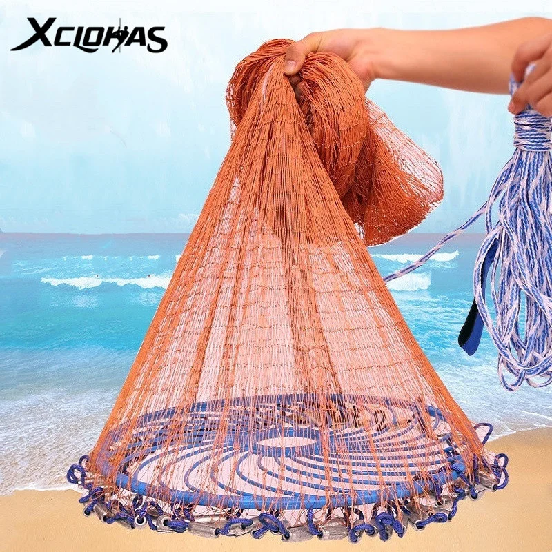 Hand Cast Fishing Net American Style Casting Net High Strength Nylon ...