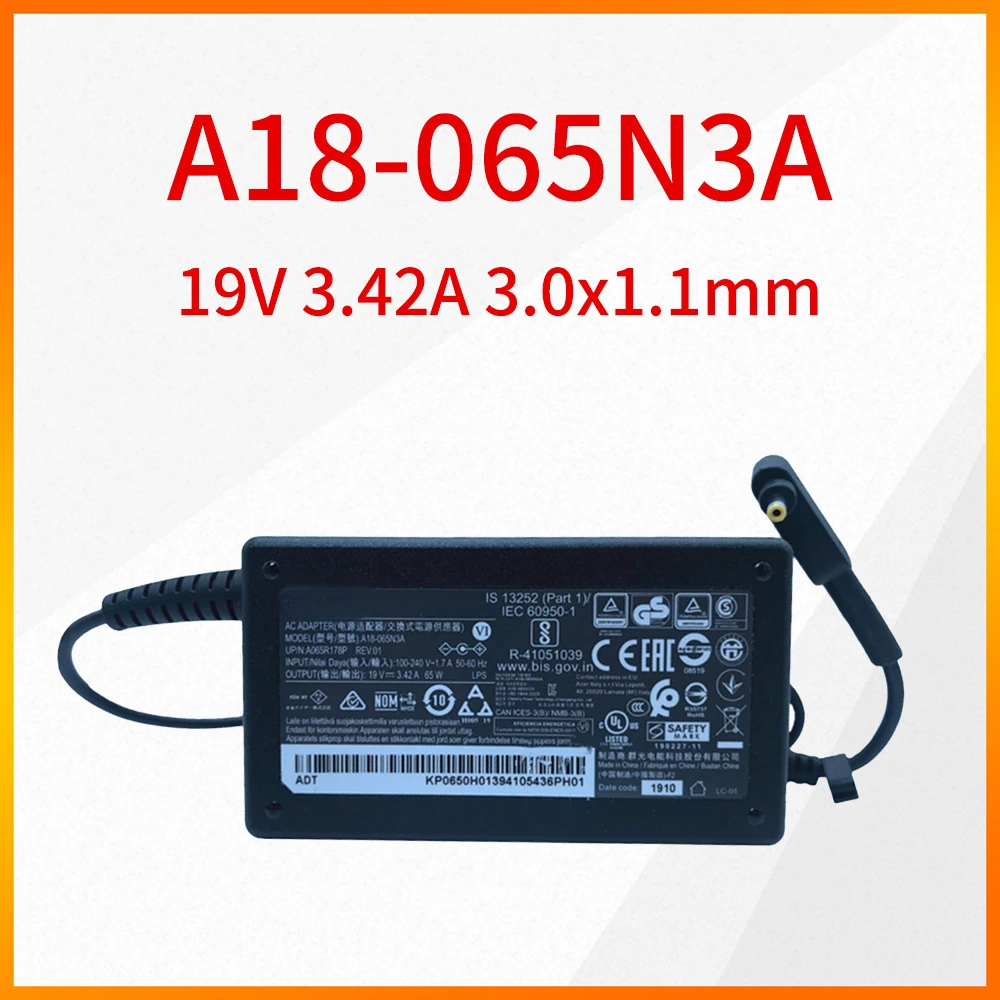 Original-New-A18-065N3A-19V-3-42A-3-0x1-1mm-65W-Power-Adapter-For-Acer ...