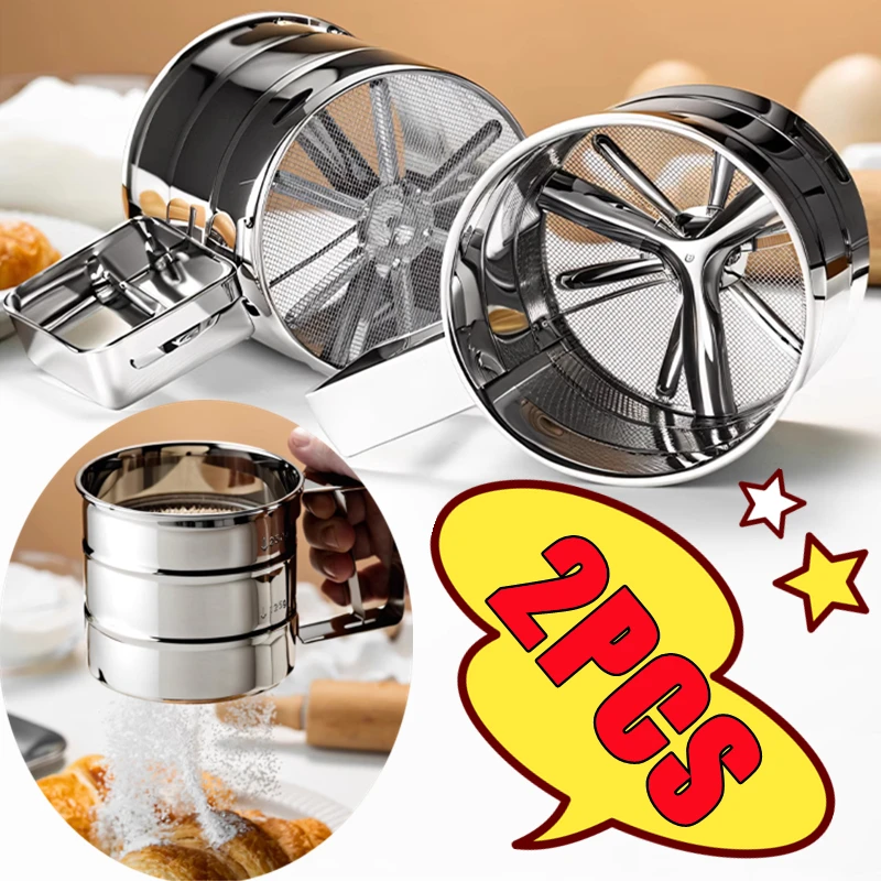New-2-1PC-Pastry-Baking-Tools-Powder-Flour-Mesh-Sifter-Cup-Baking-Icing ...