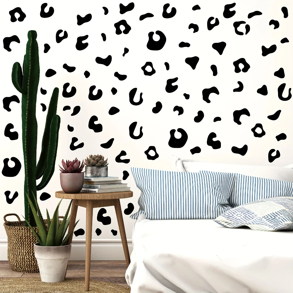 180pcs-Leopard-Print-Wall-Stickers-Irregular-Dot-Simple-Style-Black ...