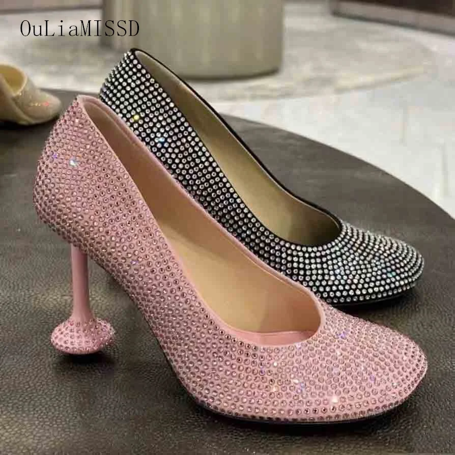 Water-Diamond-High-Heels-Women-s-Single-Shoes-2024-Fashion-Irregular ...