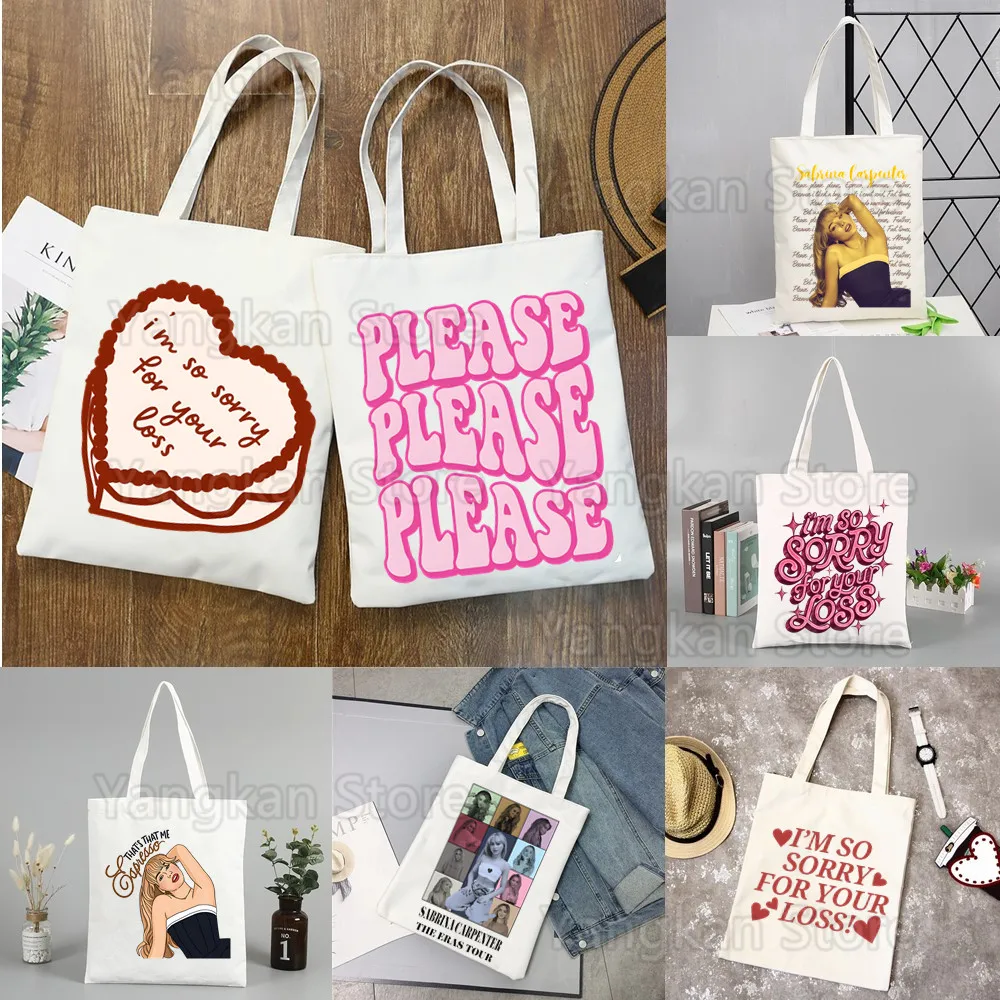 I'm Sorry for Your Loss Sabrina Carpenter Please Canvas Tote Bag Eco ...