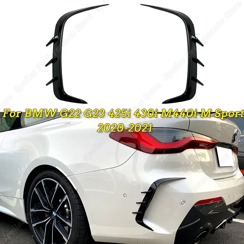 For-BMW-4-Series-G22-G23-425i-430i-M440i-M-Sport-Rear-Bumper-Splitter ...