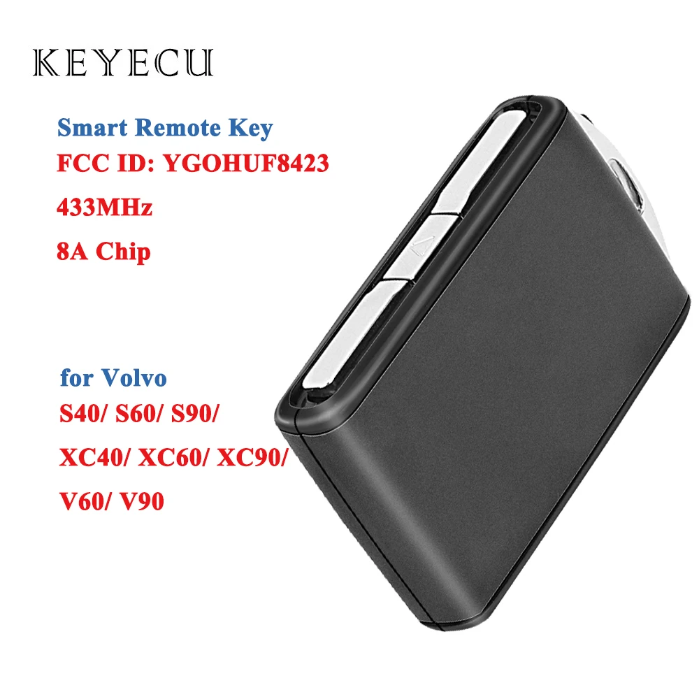 Keyecu-YGOHUF8423-Smart-Remote-Key-Fob-3-1-4-Buttons-433MHz-8A-Chip-for ...