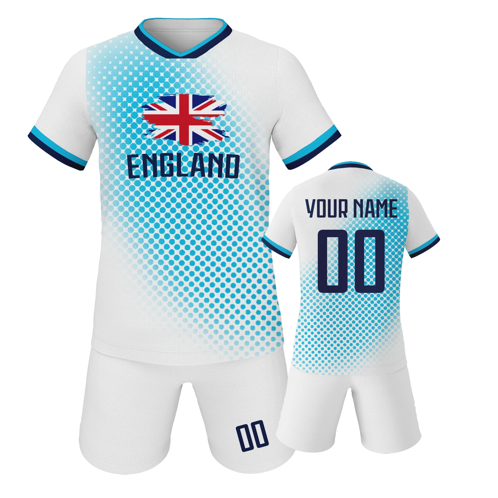 Custom England Football Jersey for Kids Personalized Name Number Soccer ...