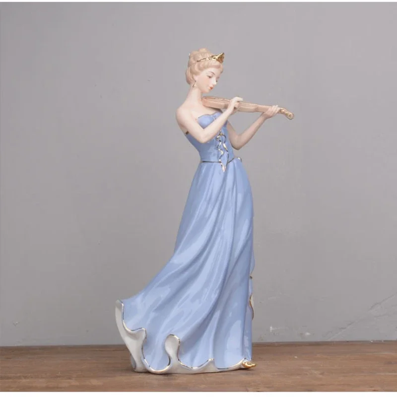 Porcelain-Retro-Lady-Cello-Player-Figurine-Ceramic-Music-Character ...