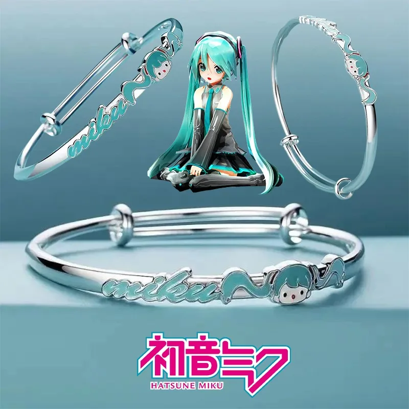 Hatsune-Miku-Bracelet-Woman-Cartoon-Silver-Bracelet-Adjustable-Cosplay ...