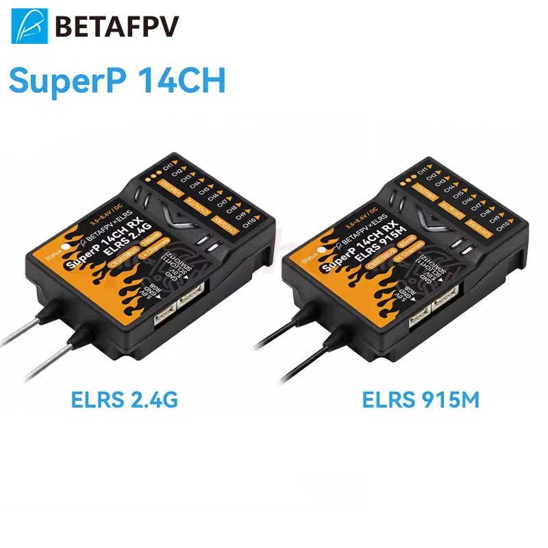 Betafpv super 14ch pwm diversity empfänger elrs 2,4 ghz/915mhz mit doppelter antenne dual ...