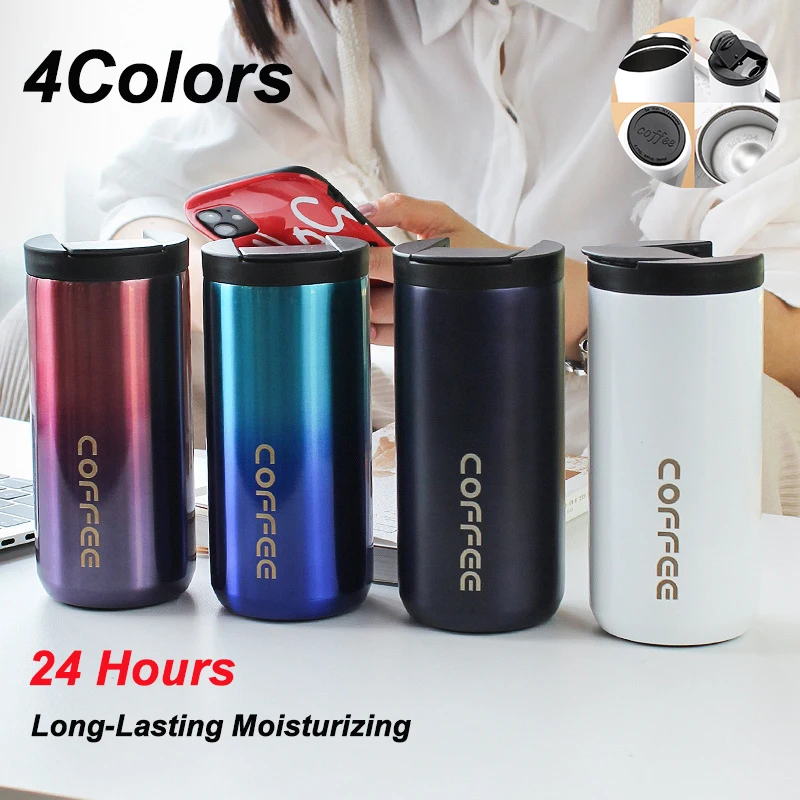 400ML-Stainless-Steel-Coffee-Thermos-Bottle-Thermal-Mug-Leakproof-Car ...