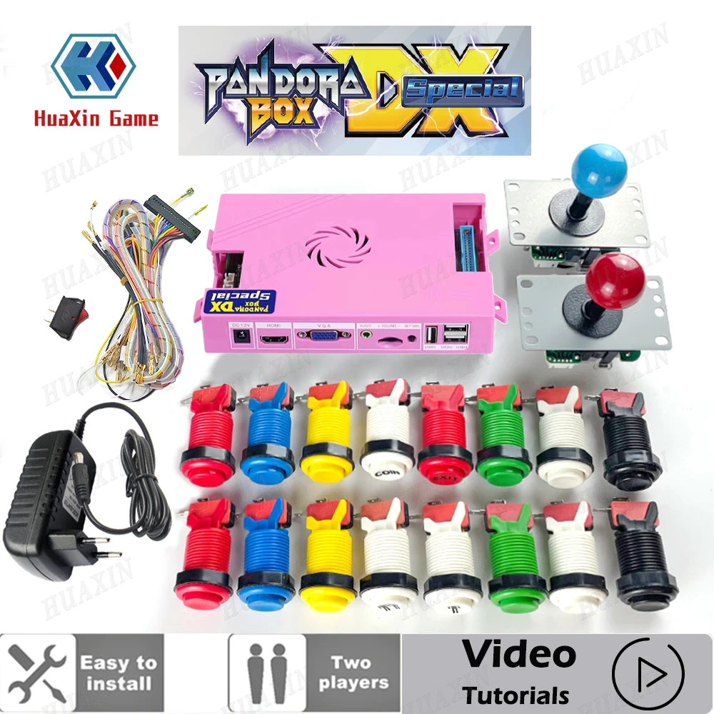 DIY arcade kit Happ push button microswitch 5pin Joystick Pandora Box DX Special 5000 in 1 can ...