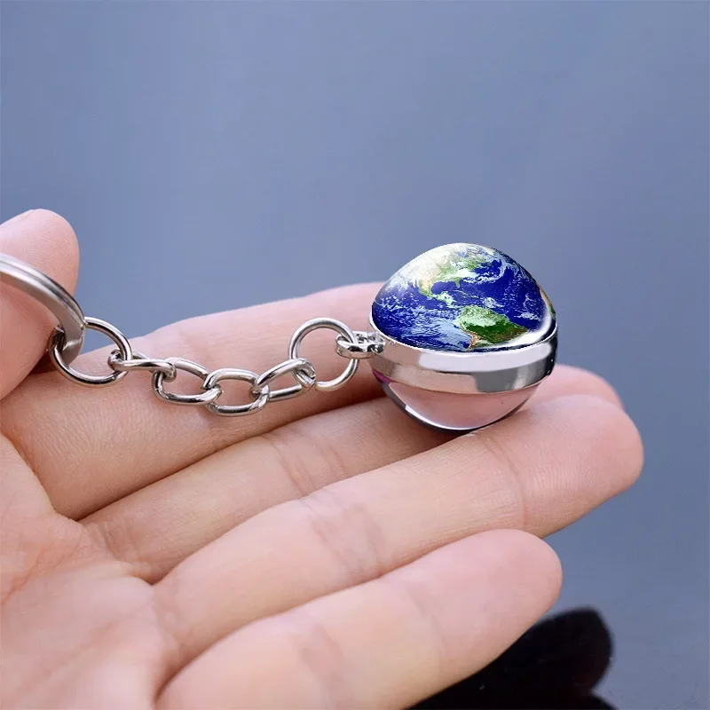 Glass-Ball-Keyring-Glow-In-The-Dark-Multicolor-Planet-Galaxy-Keychain ...
