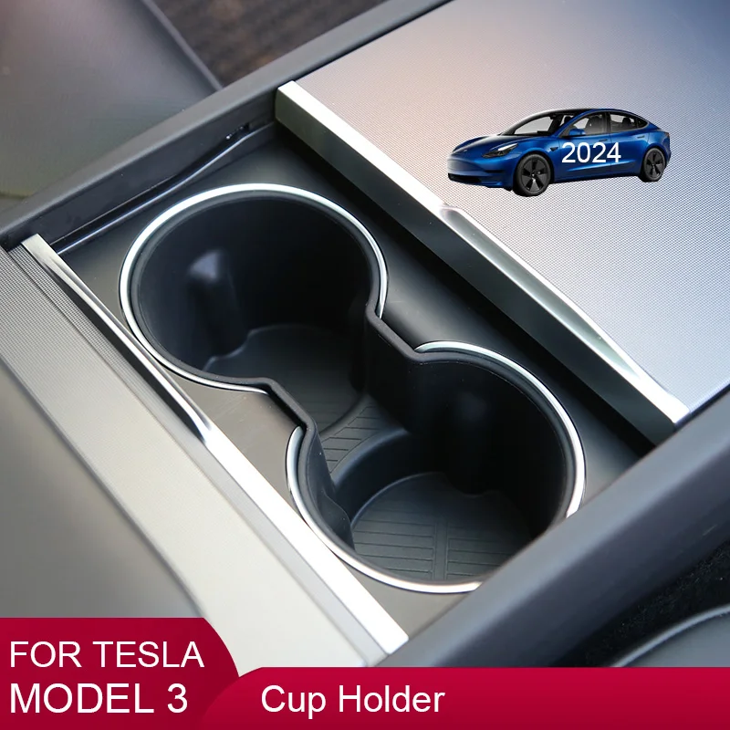 Waterproof-Silicone-Water-Cup-Holder-For-Tesla-Model-3-2024-Highland ...