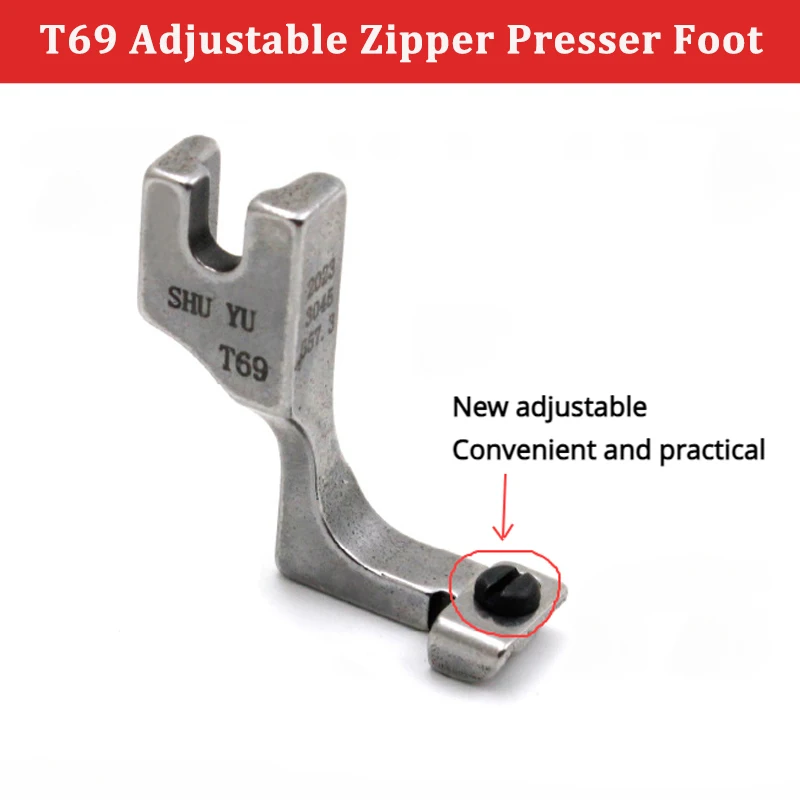 T69-Adjustable-Invisible-Zipper-Presser-Foot-Unilateral-Zipper-Feet-for ...