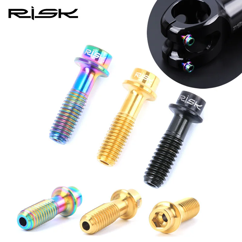 RISK M5*18mm Titanium Alloy Hollow Screw Brake Handle Seat Clamp Fixing ...