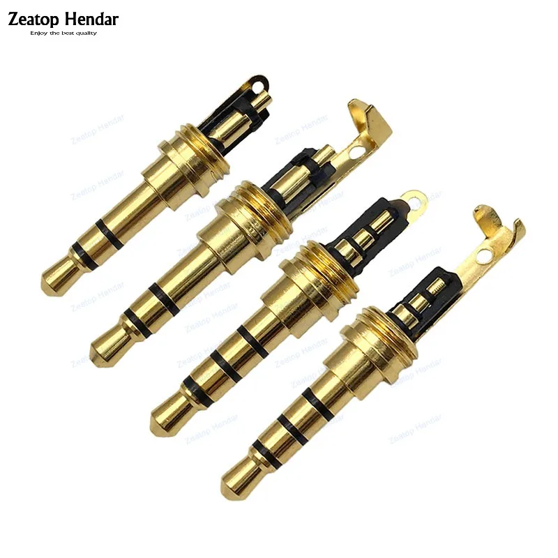 100Pcs 3.5mm Audio Plug 3 Poles 4Pole Jack with / Without Clip DIY ...