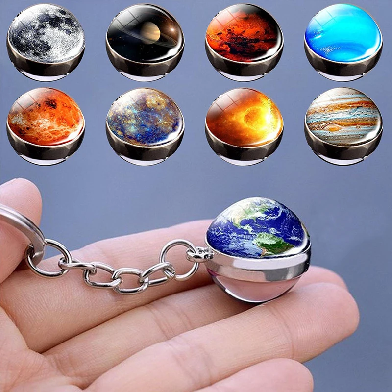 Hot-Sale-Earth-Moon-Galaxy-Planet-Universe-Keychain-Glass-Ball-Pendant ...