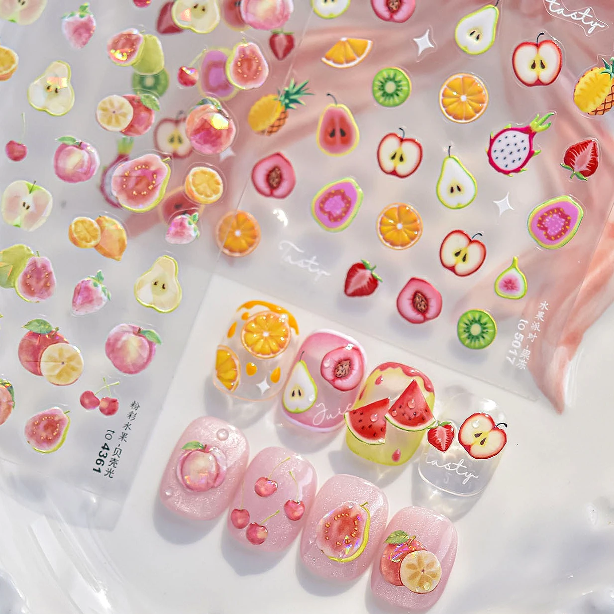 Набор наклеек для ногтей JUMEWZC Colorful Fruit | AliExpress