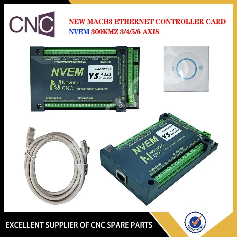New-NVEM-V5-mach3-Ethernet-motion-control-card-3-4-5-6-axis-engraving ...