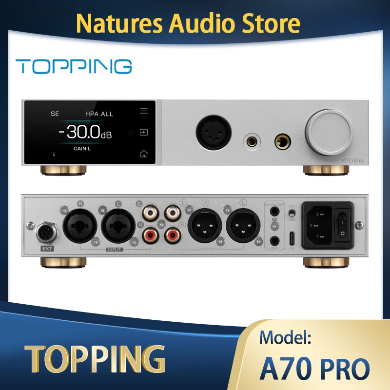 TOPPING A70 PRO HIFI Headphone Amplifier A70pro Pre-Amp With 32 Ohm ...