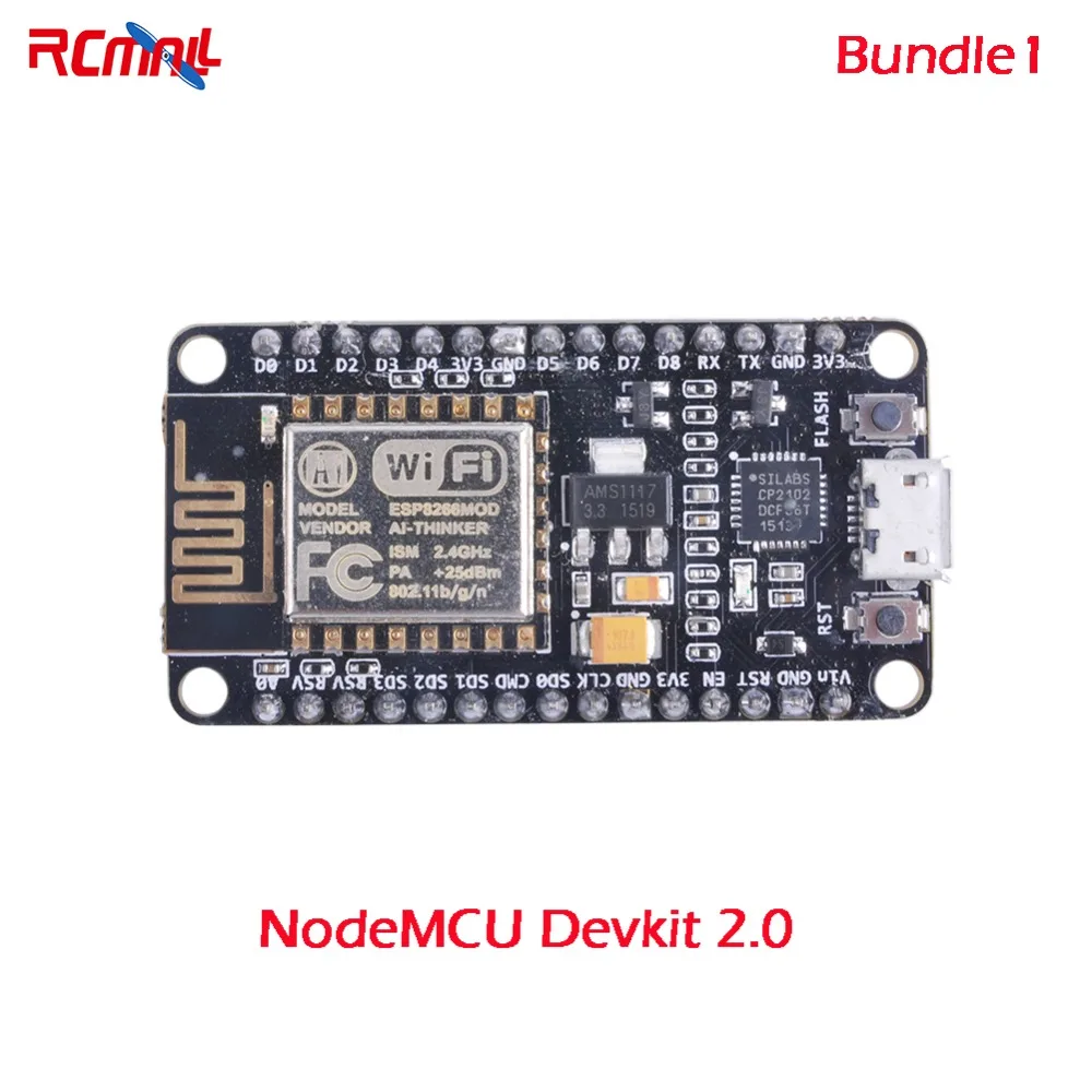 RCmall NodeMCU Devkit 2,0 CP2102 IIC SPI para MAC OS/ESP 12E de Apple Placa de protección de ...