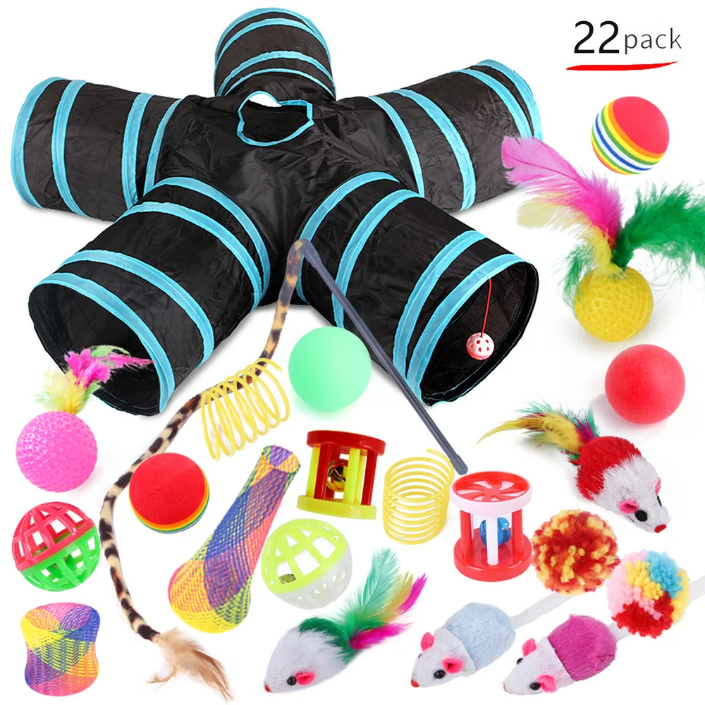 22-Pack-Pet-Cat-Toys-Interactive-Combination-Set-Cat-Toy-Funny-Cat ...