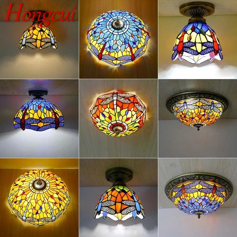 Hongcui-Tiffany-Ceiling-Light-American-Countryside-Bedroom-Modern ...