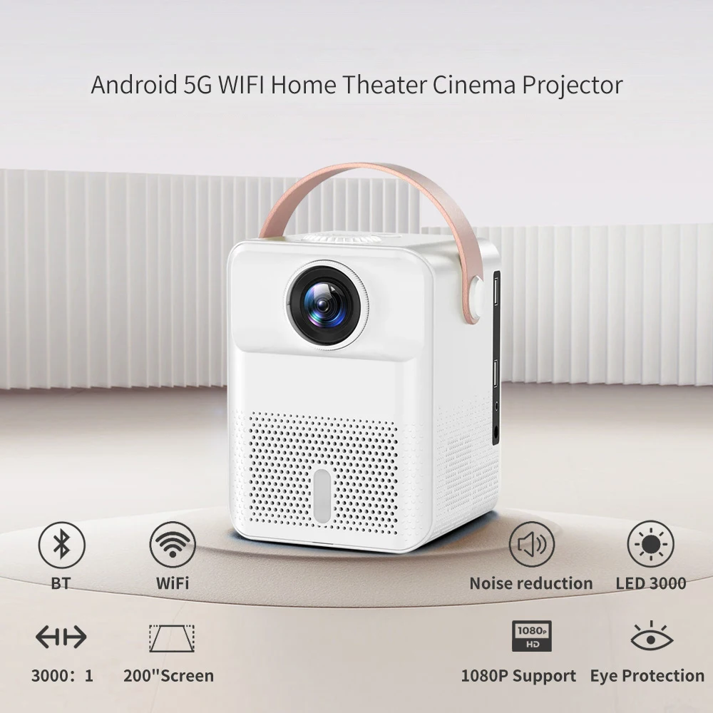 YERSIDA Projector X8 Mini Portable Android System Smart Home 5G WIFI Projectors Bluetooth 720P ...