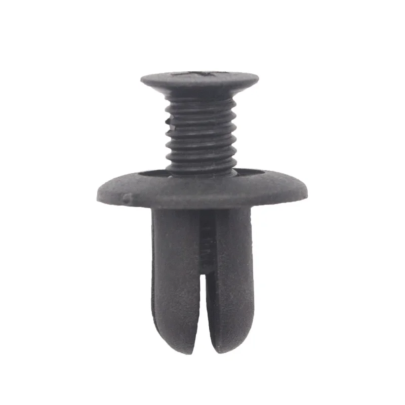 50pcs 8mm Hole Door Rivet Plastic Clip Fasteners Black Cars Lined Cover ...