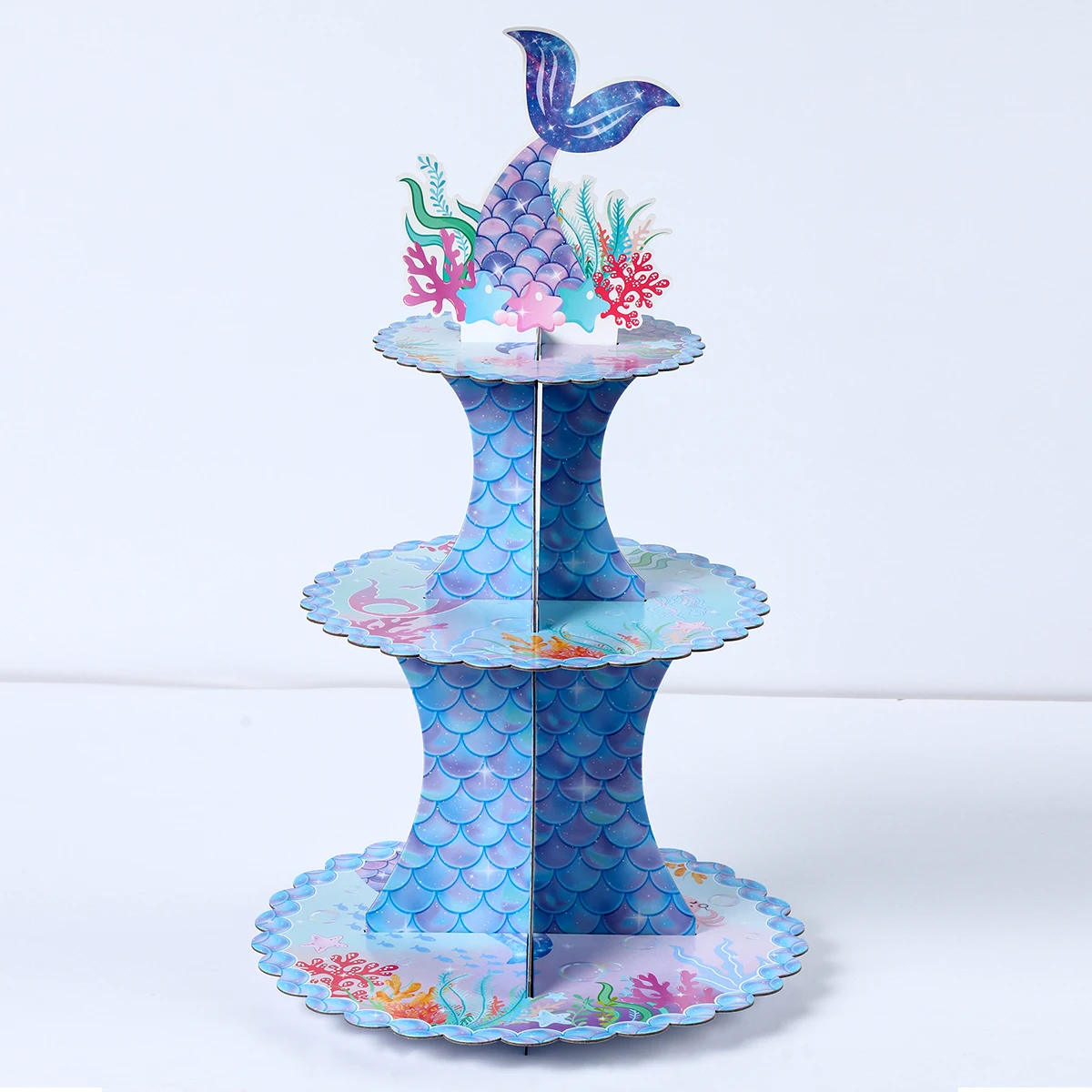 Mermaid-Cake-Stand-Cupcake-Holder-Under-The-Sea-Mermaid-Birthday-Party ...