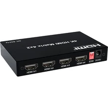 4K 60Hz HDMI Matrix Switcher 4x2 2x4 Matrix HDMI Switcher Splitter 4 in ...