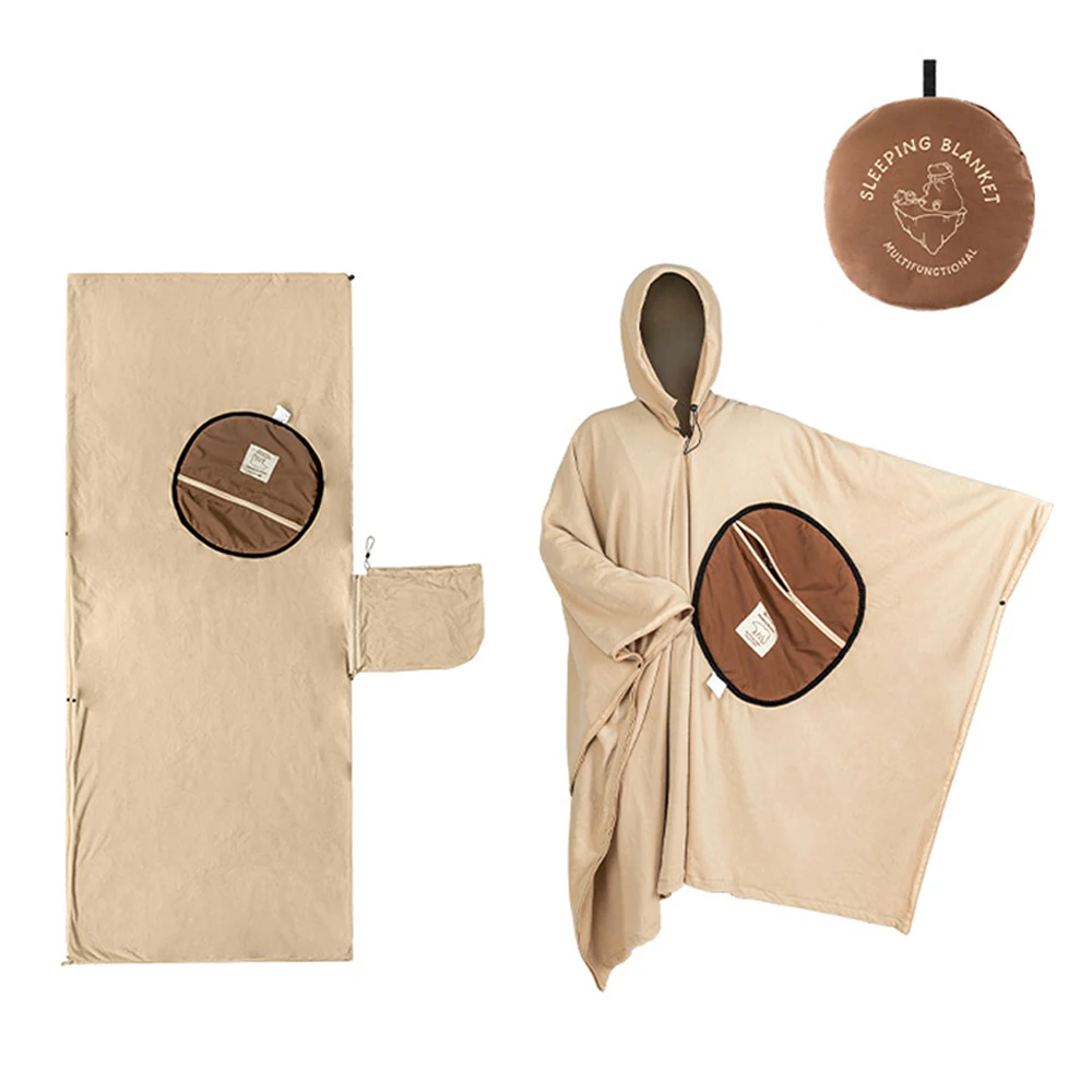 Outdoor Wearable Cloak Sleeping Bag Multi-Purpose Warming Sleeping Bag ...