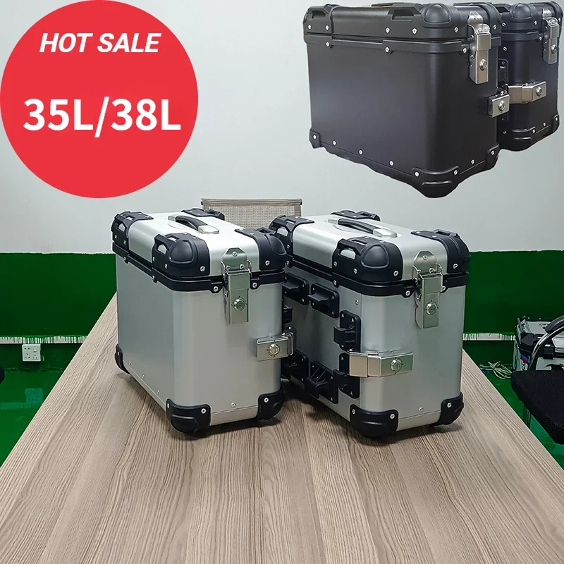 35-38L-Round-Corner-Aluminum-Left-Right-Side-Motorcycle-Box-Universal ...