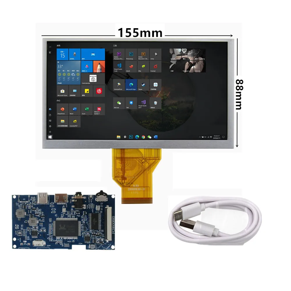 6.5 Inch AT065TN14 LCD Screen Display Driver Control Board Type C/Mini ...