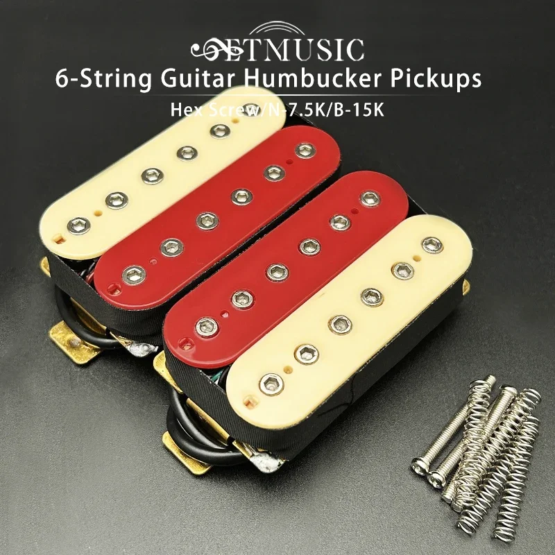 Guitar-Humbucker-12-Adjustable-Hex-Screw-Dual-Coil-for-6-String ...