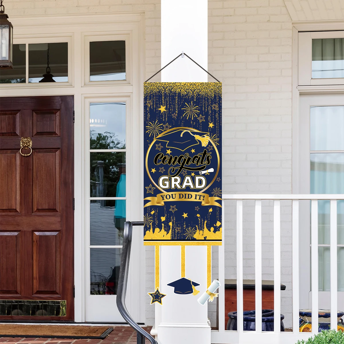 2024-Happy-Graduation-Hanging-Flag-Outdoor-Porch-Door-Banner-Congrats ...