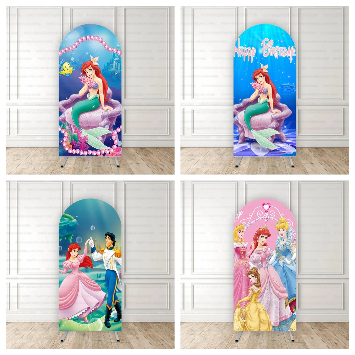 Disney-Cartoon-Princess-Ariel-Undersea-Little-Mermaid-Birthday-Girl ...