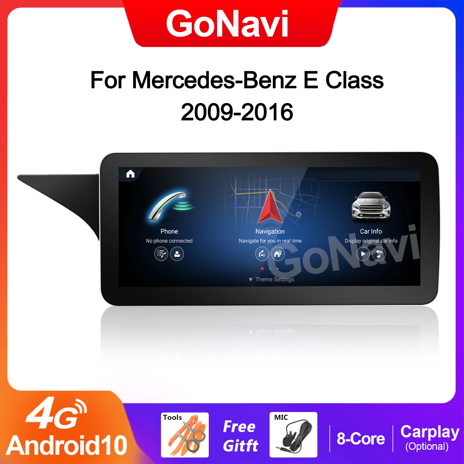 GoNavi-12-3-Android-11-System-Car-GPS-Navi-Screen-For-W212-2009-2016 ...