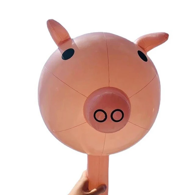 Cartoon Pig Head On A Stick
