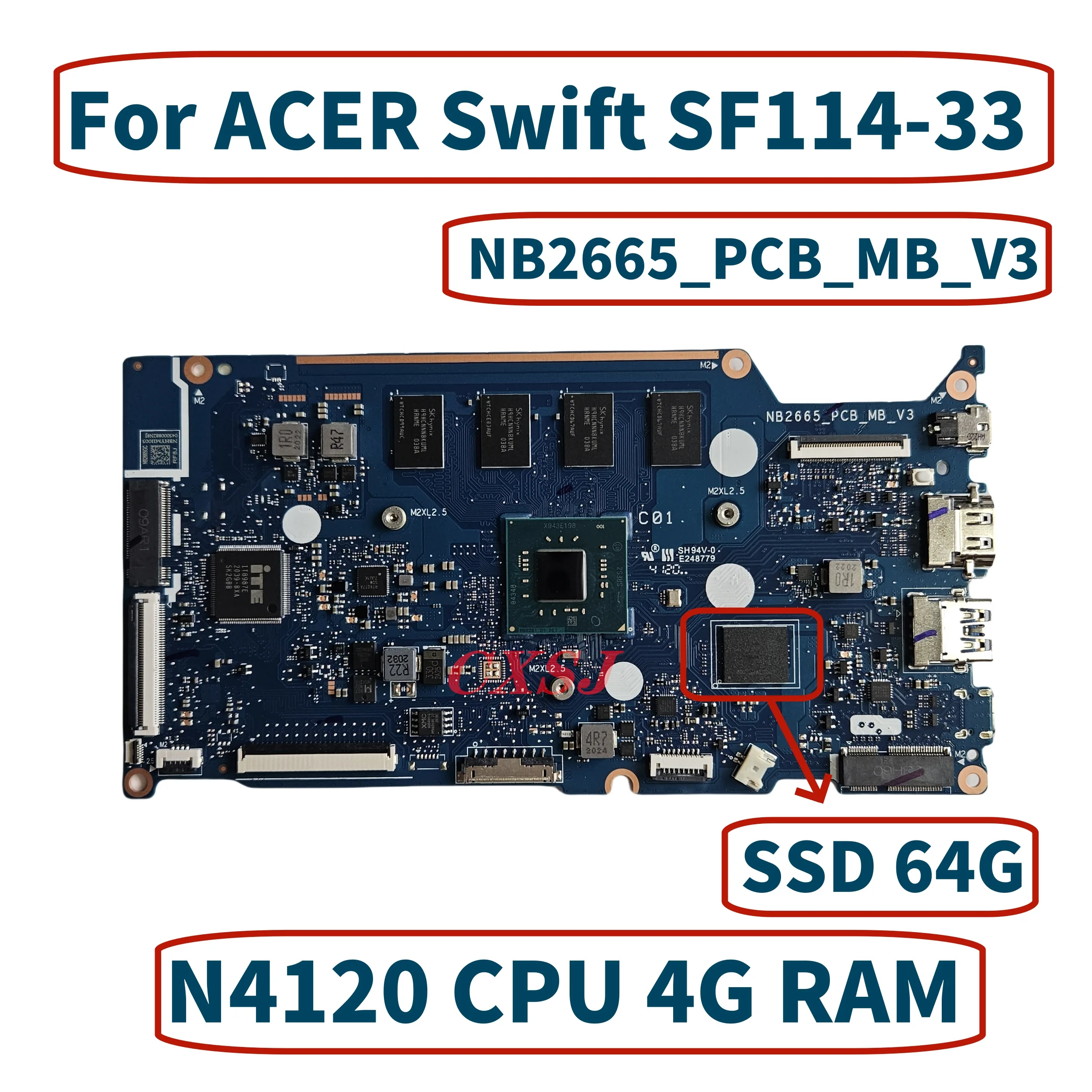 NB2665-PCB-MB-V3-NB2665-PCB-MB-V3-NBHYN11004-NB-HYN11-004-For-ACER ...