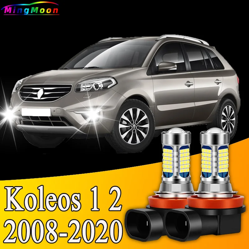 2x Front Fog Light Accessories 81LED Bulb Lamp For Renault Koleos 1 2 ...