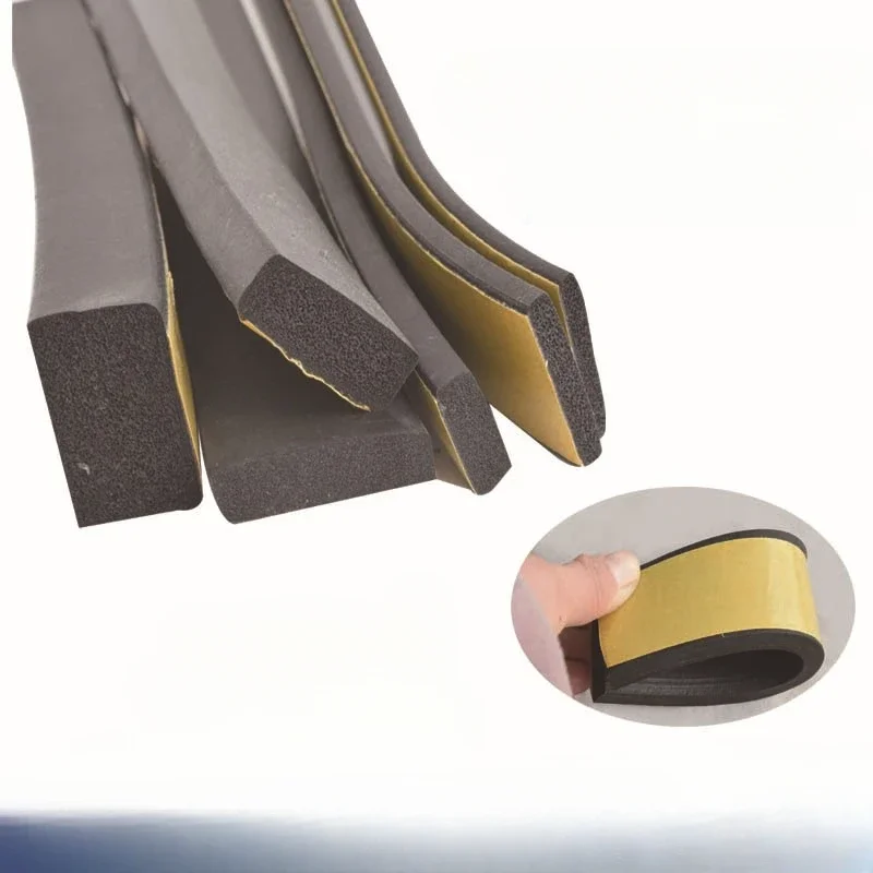 Back EPDM Foam Rubber Strip Self-adhesive Tape Sponge Single Sided ...