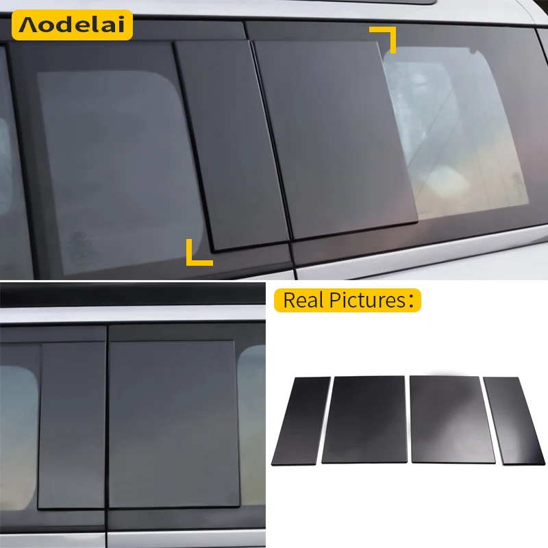 4Pcs ABS Carbon Fiber/Black For Land Rover Defender 110 2020-2025 Car ...
